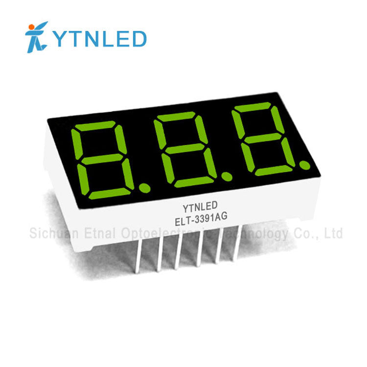 0.39inch Three digit led display Common Cathode Anode Red Olivine Emer ...